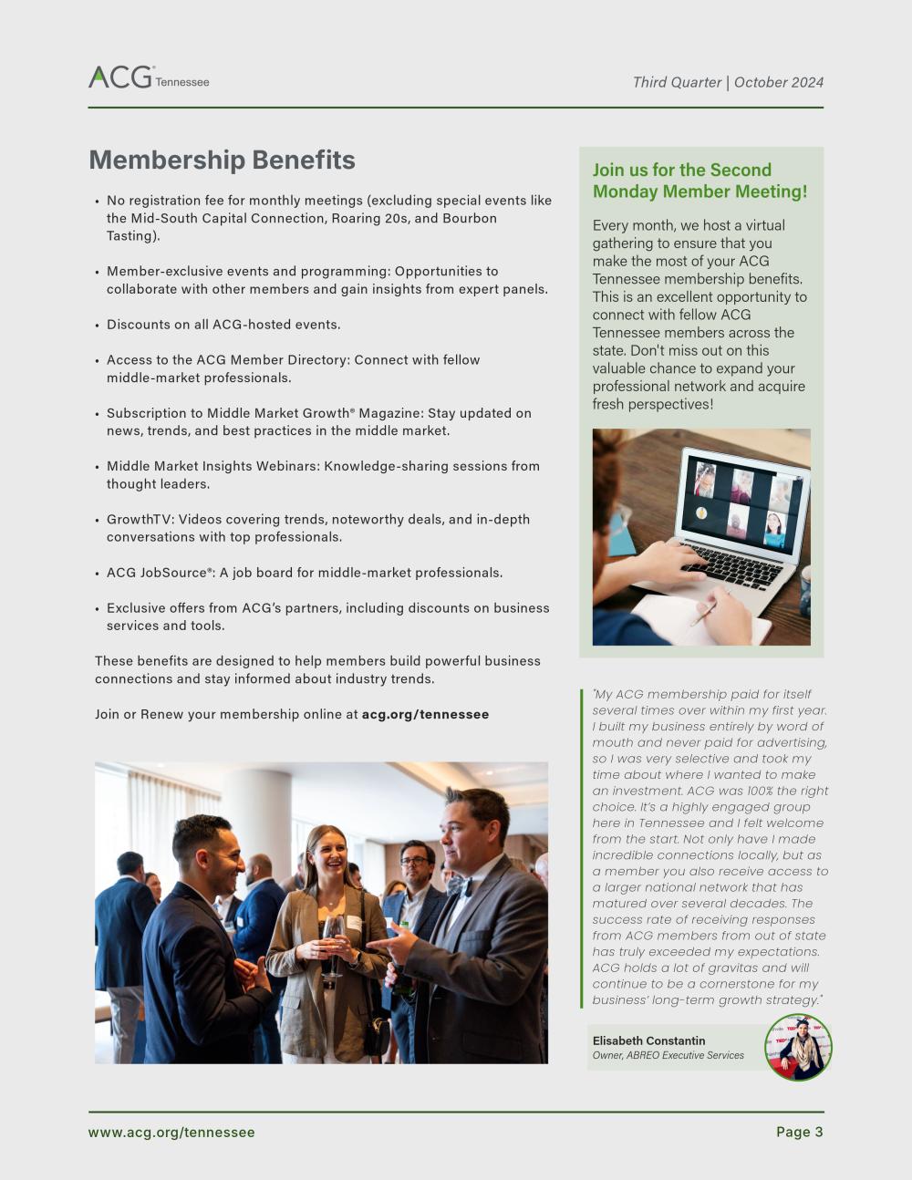 Q3 Newsletter - October 2024 | ACG Tennessee